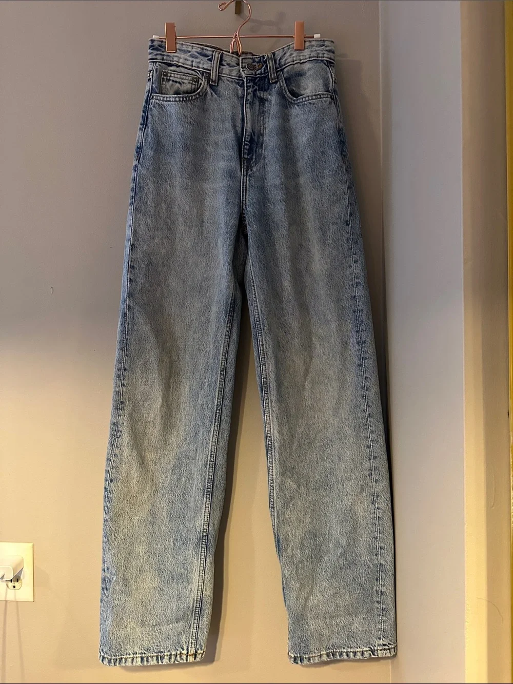 Zara | Jeans | Zara Mens Straight Jeans In Light Blue Wash | Poshmark